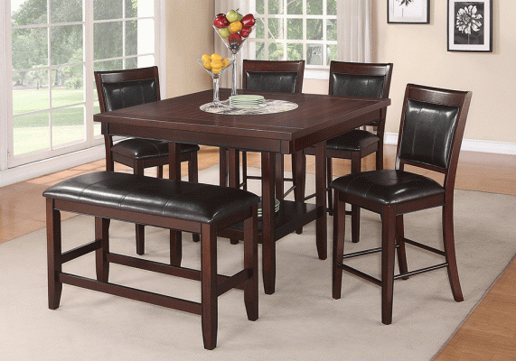 Caitbrook Gray 5pc Counter Height Dining Set - Lexington Overstock ...