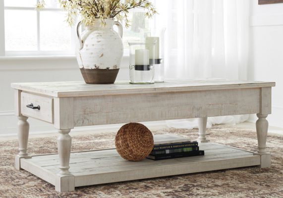 Aldwin Gray Rectangular Storage Cocktail Table - Lexington Overstock ...