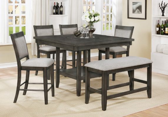 Caitbrook Gray 5pc. Counter Height Dining Set - Lexington Overstock ...