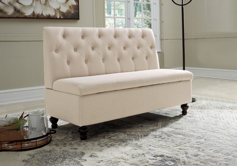 Fossil Ridge Beige Storage Bench - Lexington Overstock Warehouse
